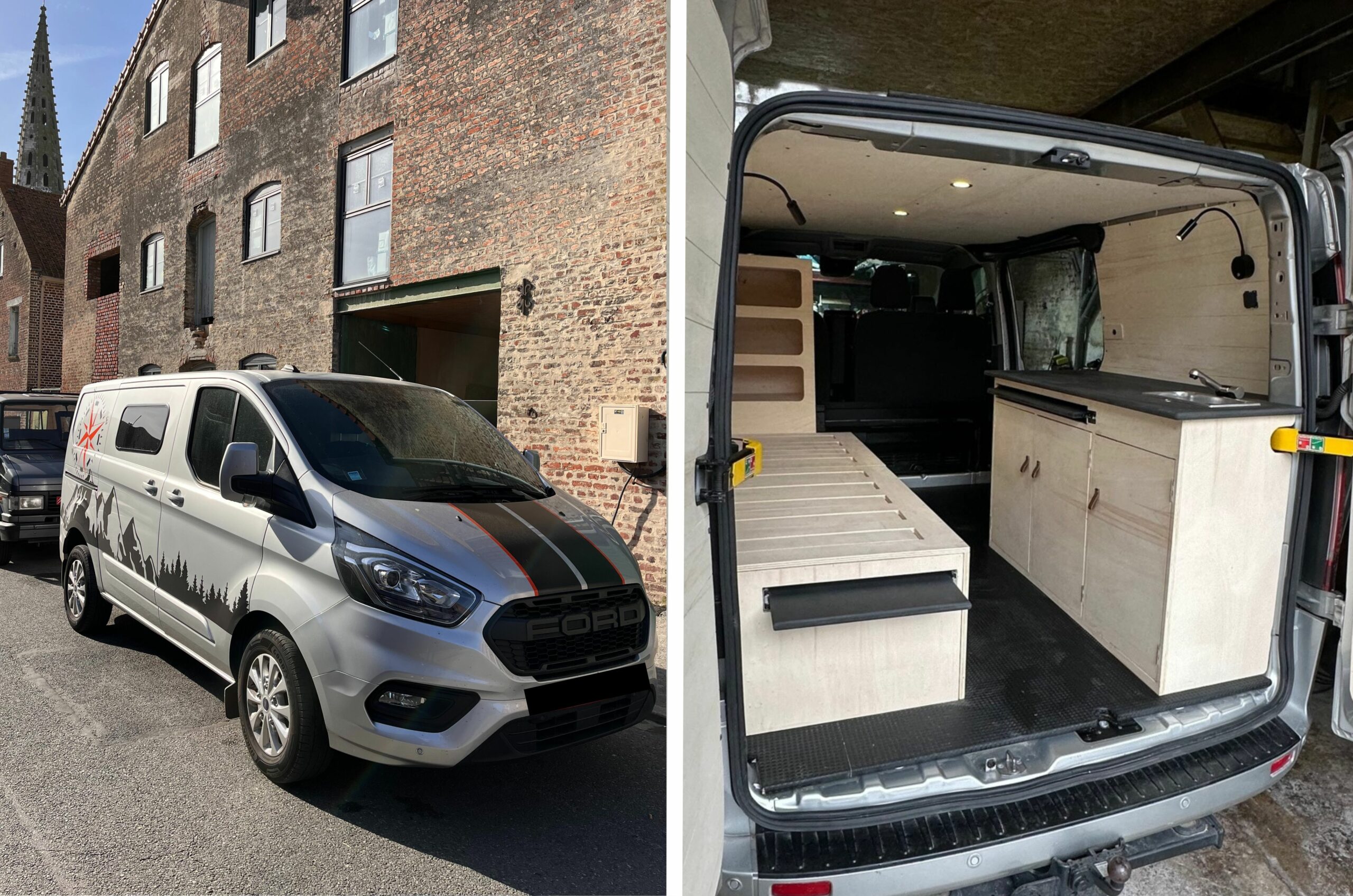 Van aménagé Ford Transit Custom de Laurence et Rémi - MeublaVan